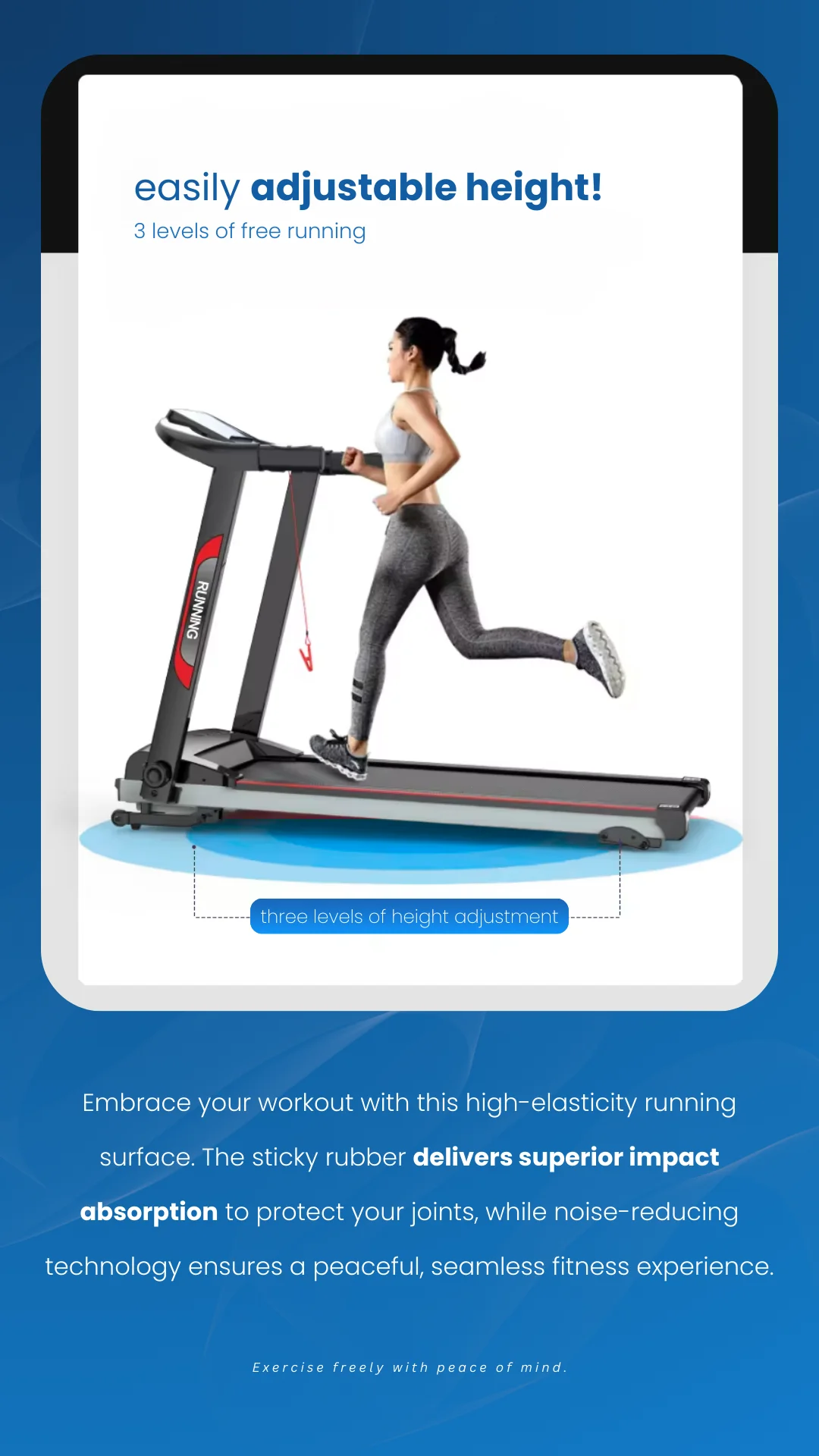 Customizable Folding Treadmill, Led Display Walking Machine Indoor ...