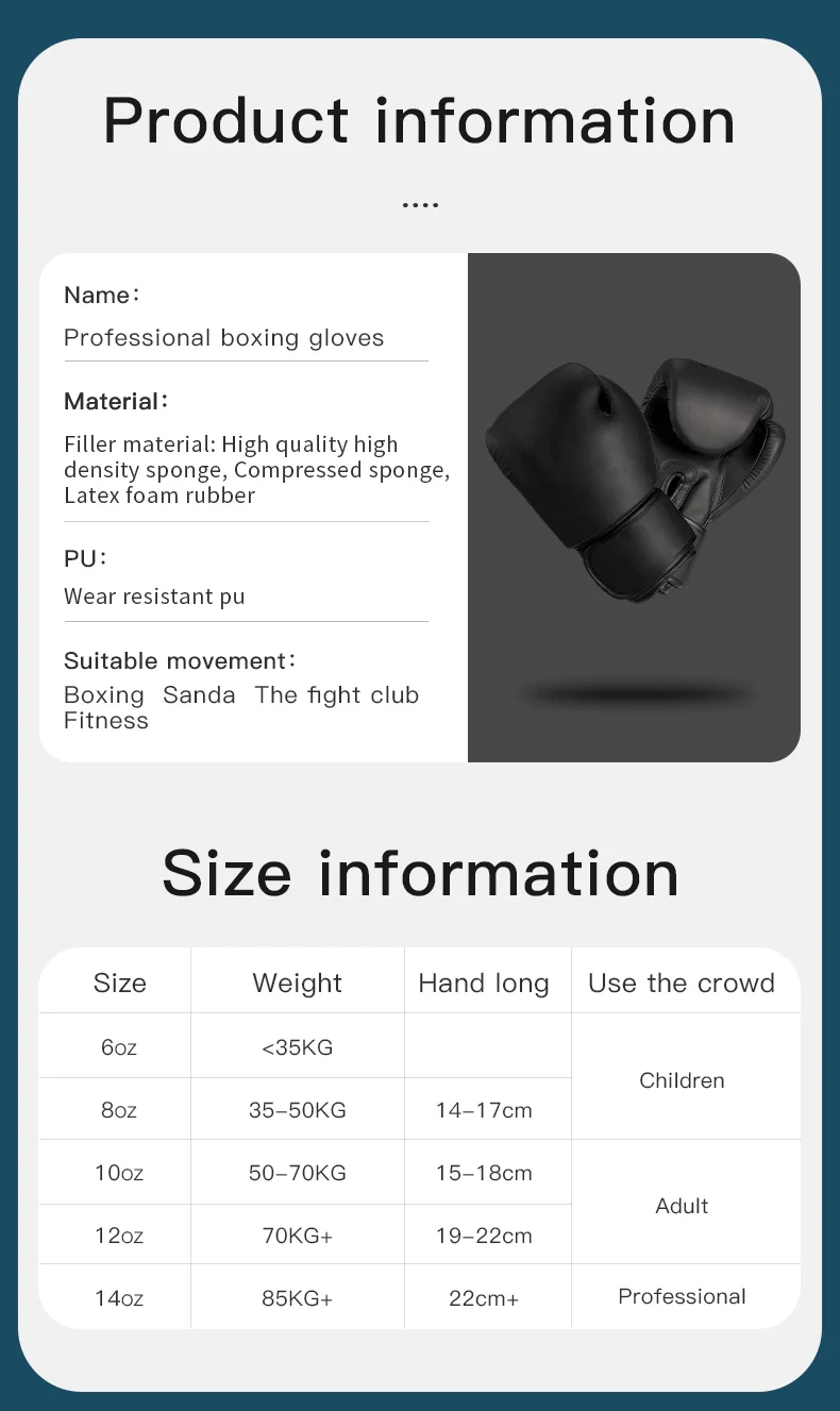 High Quality Boxing Glove With Latex Padding 4xlayer Pu Leather 100 ...