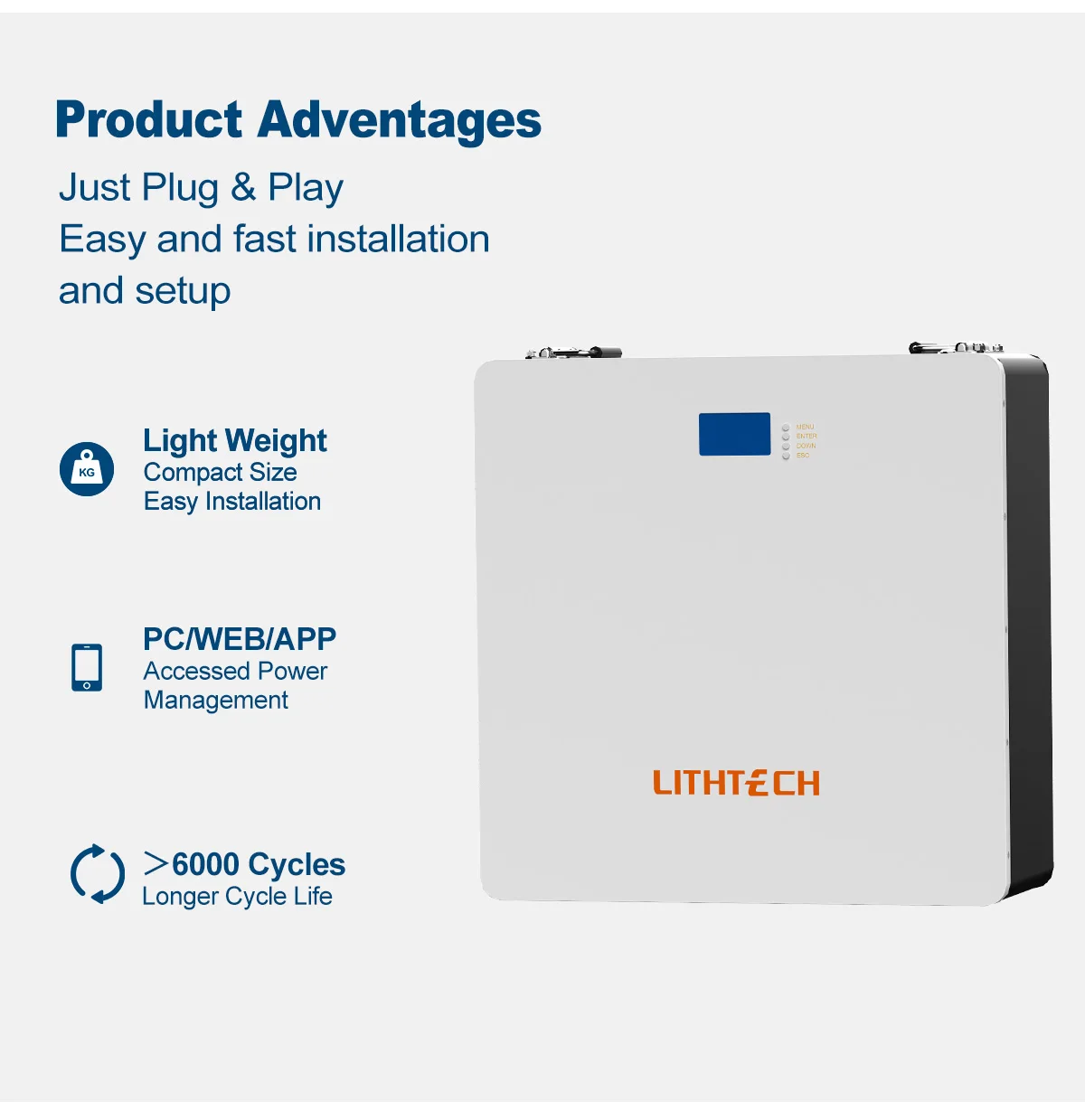 Pin Lithium Ion Lifepo4 48v 100ah 5000wh Dùng Cho Hệ Thống Dự Phòng Nă ...