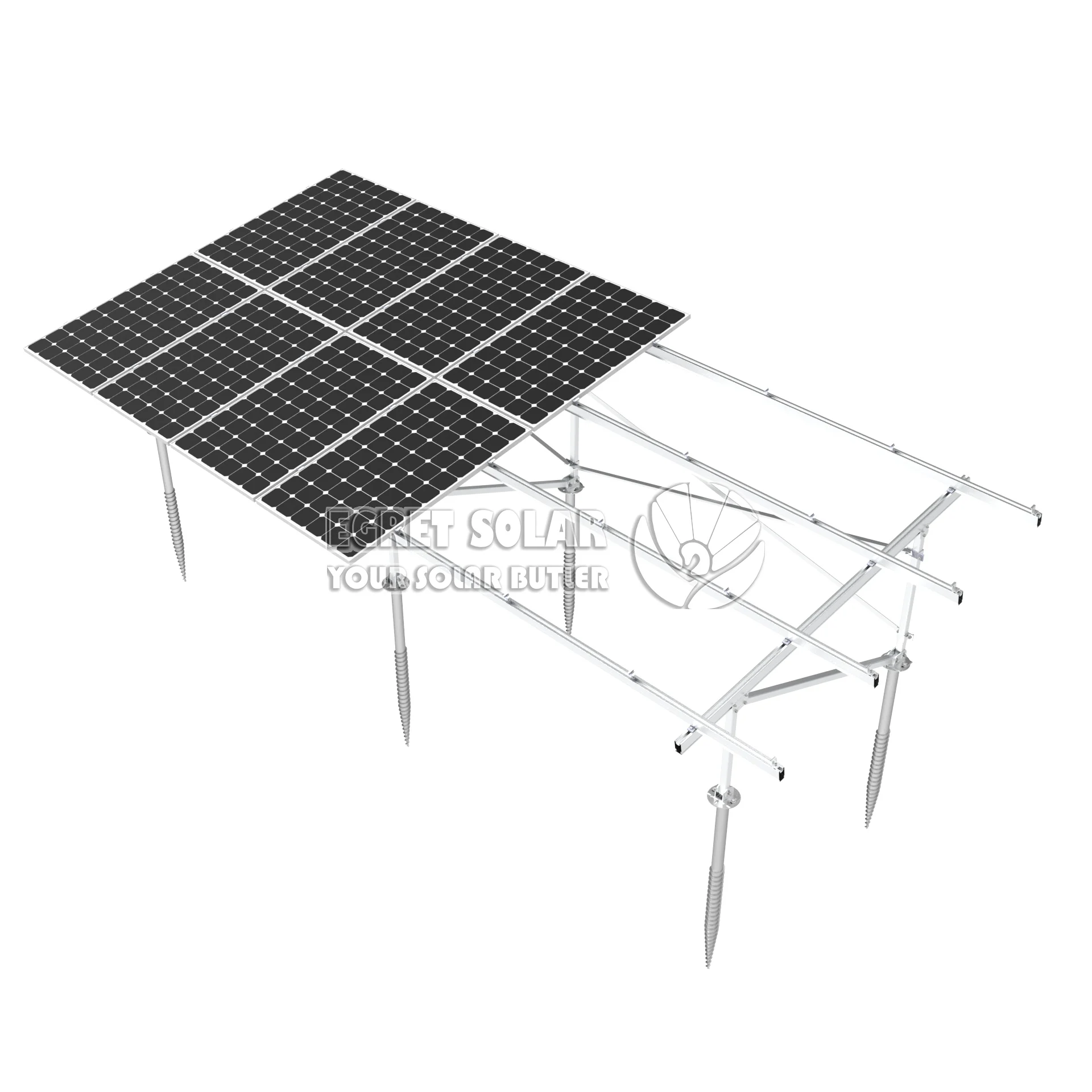 Galvanized Steel Pole Mounting PV Module Pile Ramming Structure