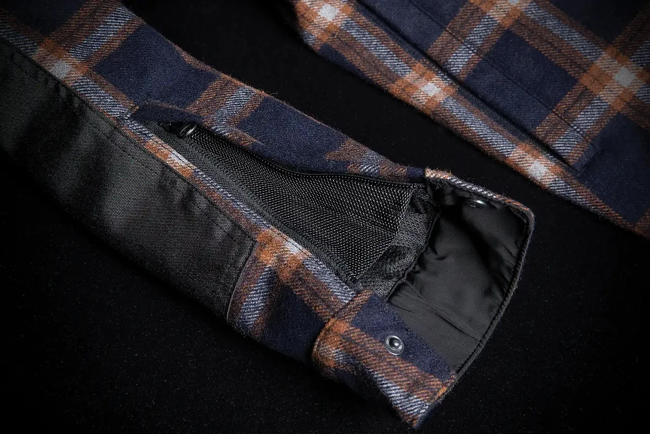 CE Approved Armor Flannel Shirt Padded Motorcycle Shirt with Aramid ...