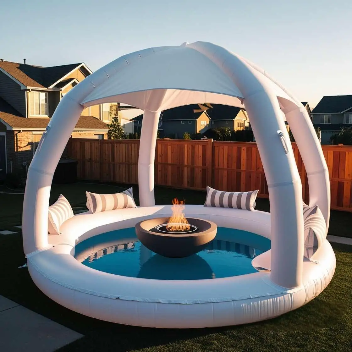 Factory Direct Inflatable Pool Tent Gazebo Inflatable Pool with Canopy ...