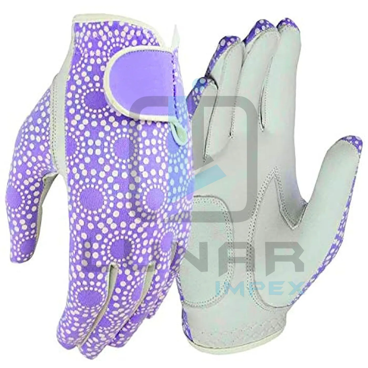 Ladies Purple Color Sublimation Design Sports Golf Gear Gloves Are Made ...