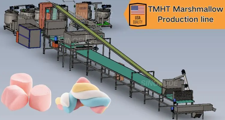 Fully Automatic Long Twist Marshmallow Candy Making Machine Jam Filled ...