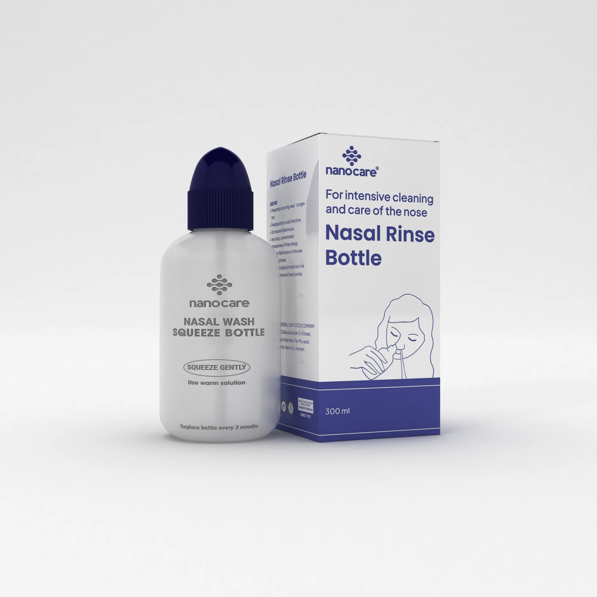 Sinus Allergy Relief Nasal Pressure Rinse Bottle Nose Wash Cleanser ...