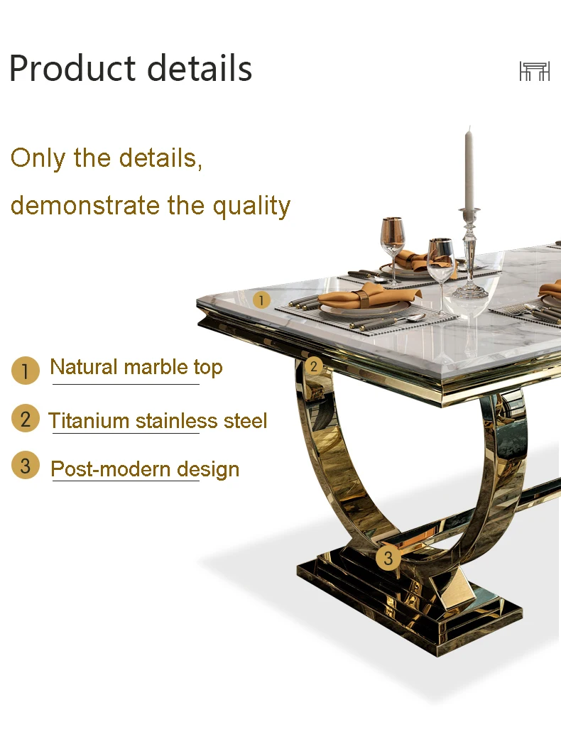 Luxury Modern Table Set - Nordic Style Dining Furniture
