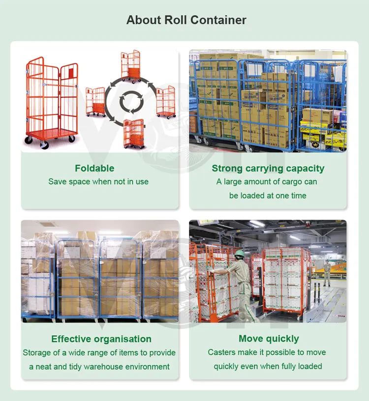 Foldable Powder Coating Logistics Trolley Transport Carts