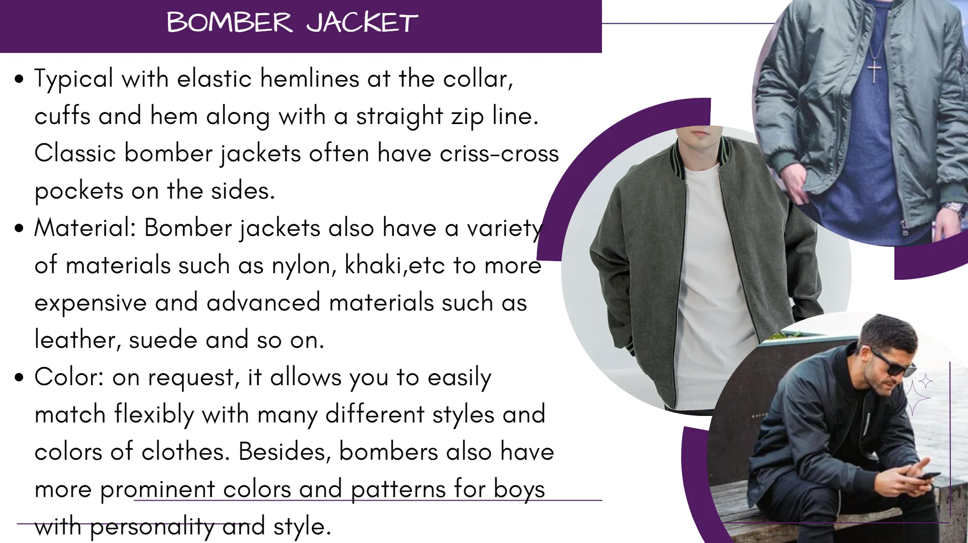 Outdoor Men's Bomber Jackets Custom Long Sleeve Casual Fashion Street ...