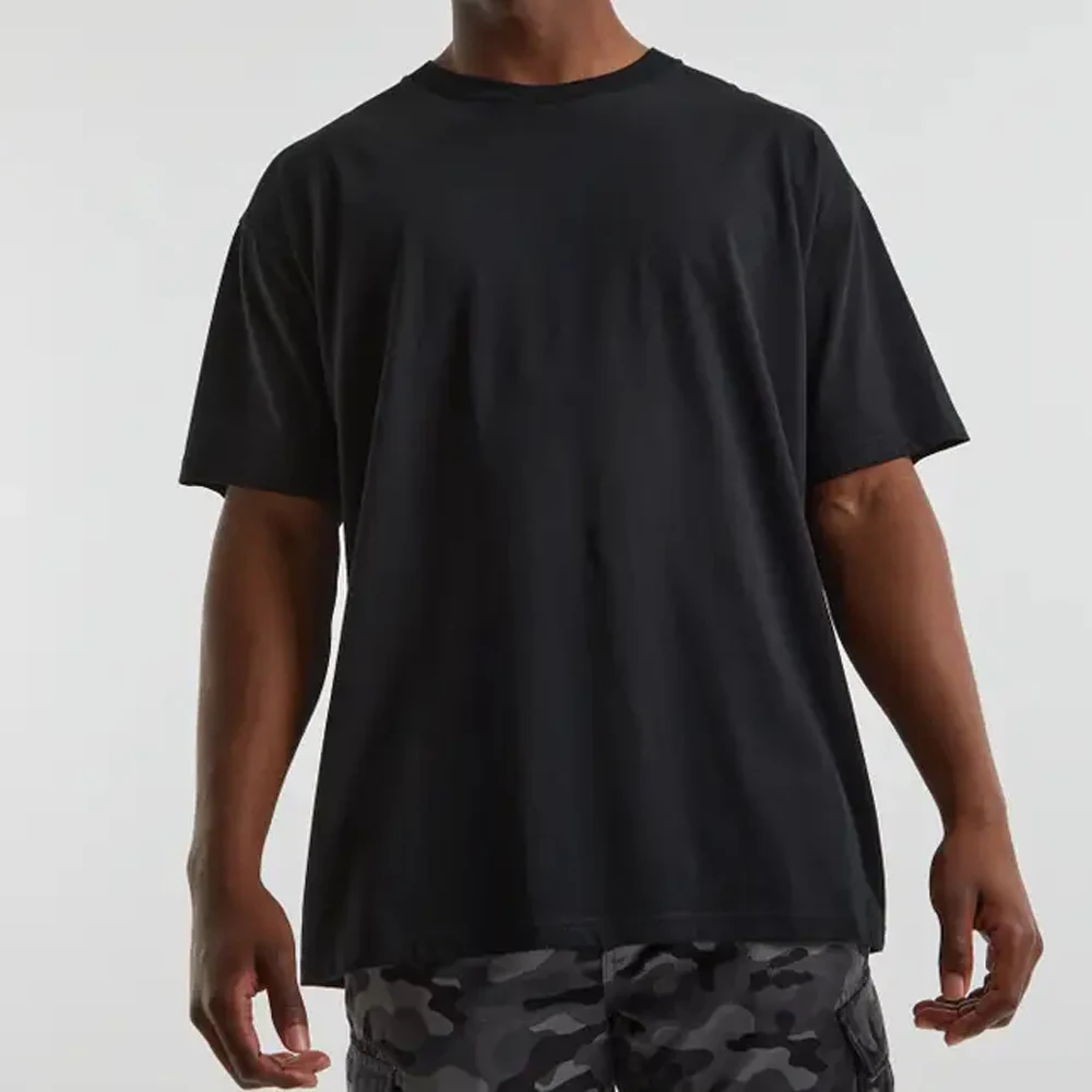 350 Gsm Heavy Oversized Tee Shirt Custom Logo T Shirt Rib Thick Collar ...