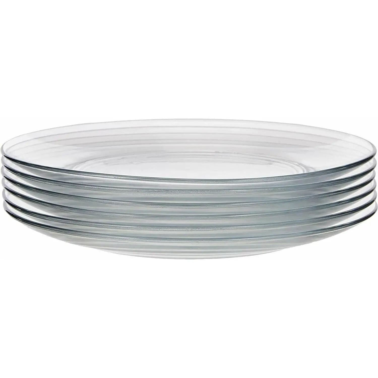 Duralex Lys Glass Dinner Plates 6pc Set 13 Inch Snack Tableware Clear ...