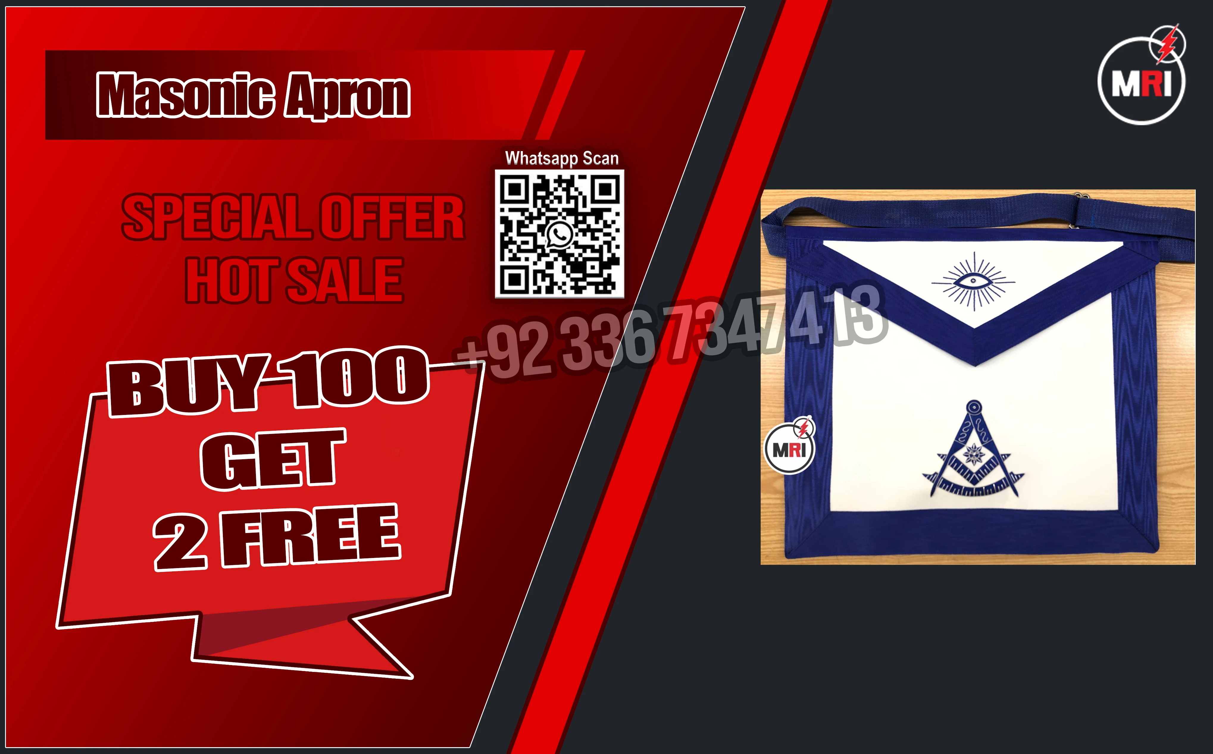 Masonic Regalia Plain White Apron Masonic MM PM Customized Plain or Embroidered Custom Ribbon or ...