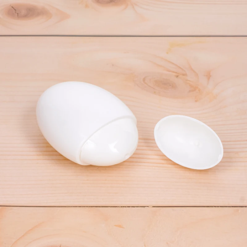 50ml Empty White Egg-shaped Plastic Sunscreen Cream Packaging Container ...