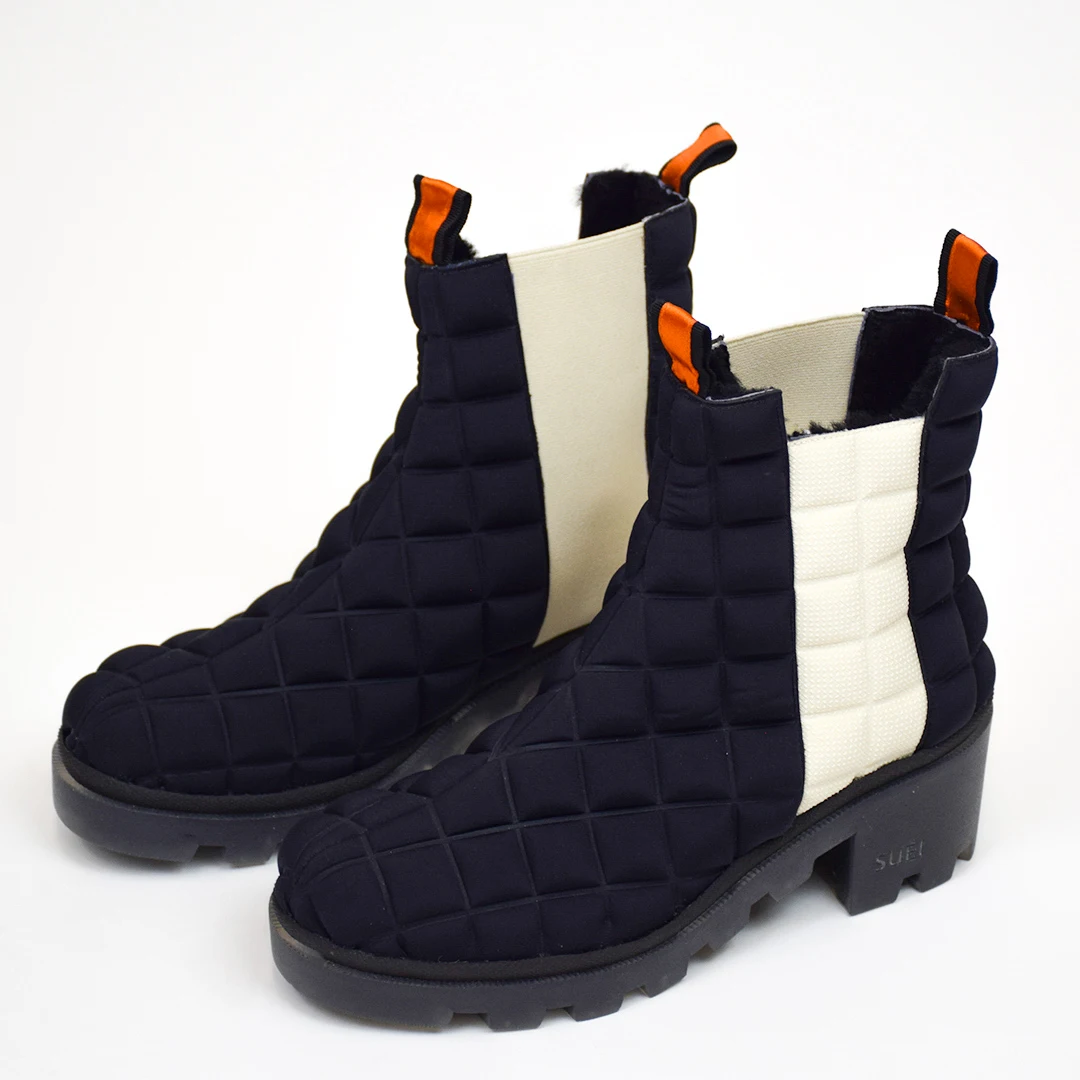 High Quality Soft Fabric With Merinos Inside Black And Ivory Chelsea ...