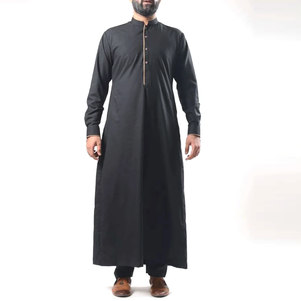 Men's Islamic Wear Polyester Arabic Thobe Jubbah Men Comfortable Jubbah ...
