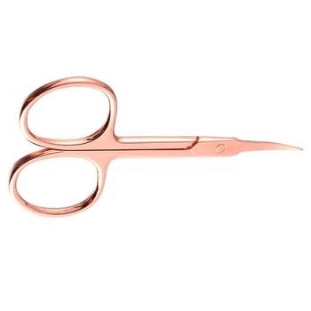 Rose Pink Color Sharp Blades Super Slim Manicure Cuticle Scissor Nail ...