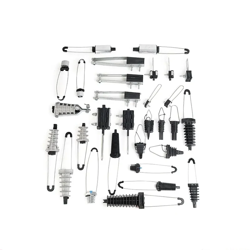 Opt PA6 Fiber Tension Clamp Suspension Drop Wire Clamp MultiPort Flex ...