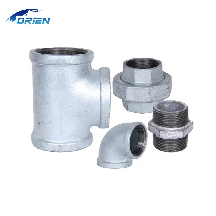 Hot Sale Elbow Gi Bspt Npt Threaded Galvanized Iron Threaded Equal Tee ...