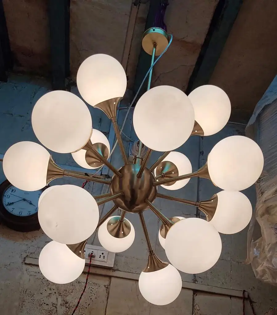 Best Quality Light Golden Bedroom Living Room Modern Ceiling Chandelier From India Manufacturer ...