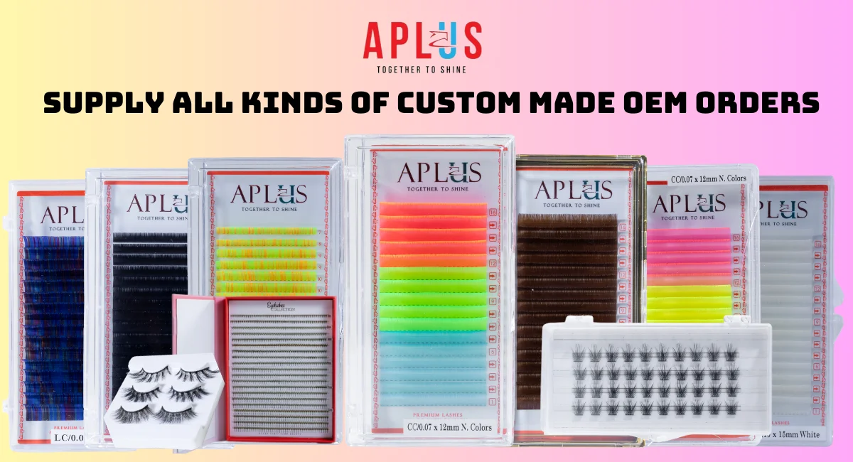 High Quality Korean Pbt Eyelash Custom Color Super Mink Eyelash Custom ...