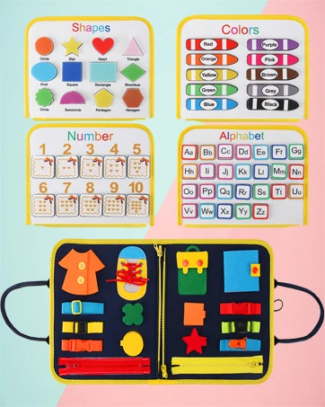 Montessori Sensory Autism Board Felt Toddler Busy Board Preschool ...