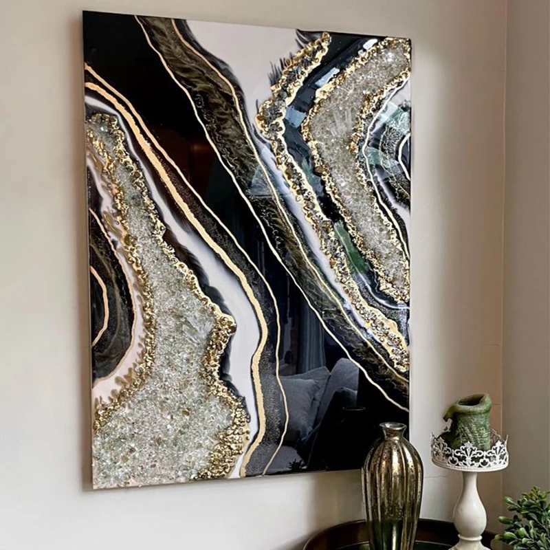 Modern Abstract Large Combination of square Rock Texture 3D Resin ...