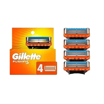 Gillette Fusion 5 Men's Razor Blades Pack Of 4 Cartridge Refills Mens ...