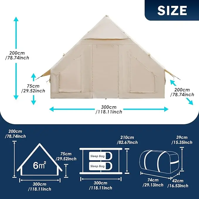 Ytreal Glamping Canvas Inflatable Outdoor Camping Customized Luxury ...