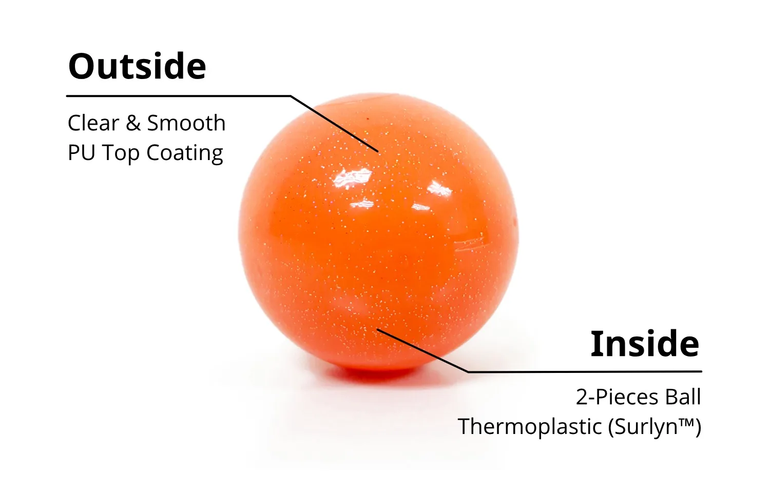 60 Mm Standard Park Golf Ball - Durable & Fun to Play