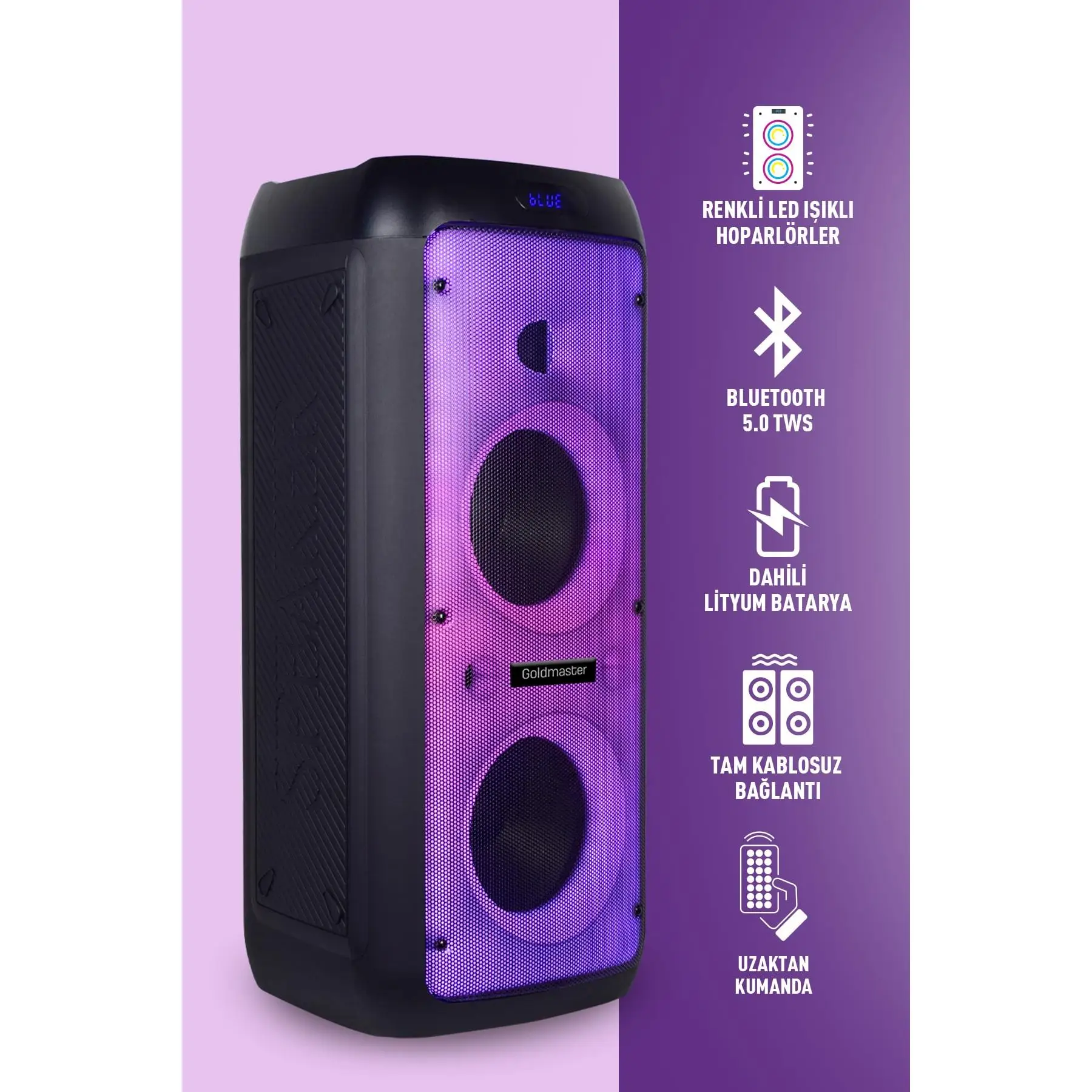 Portable Rechargeable Party Box Lighted Bluetooth Speaker - Buy Lighted ...