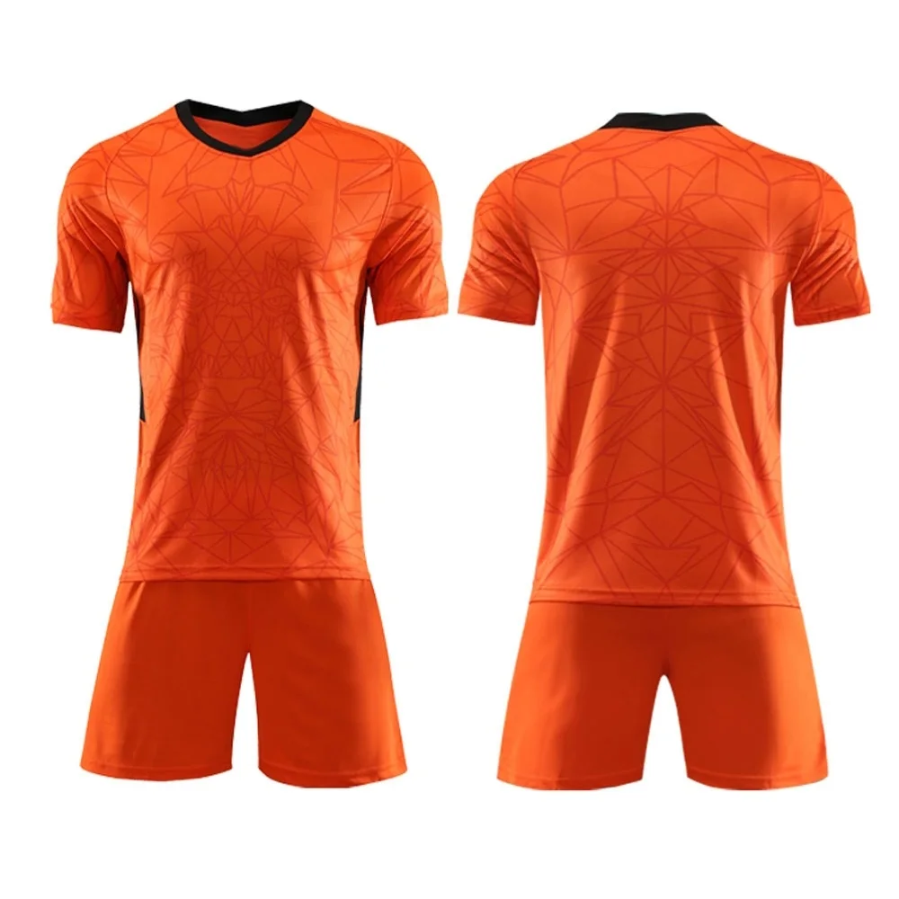 Orange Color Customize Soccer Uniform With Short And Socks For Sales ...