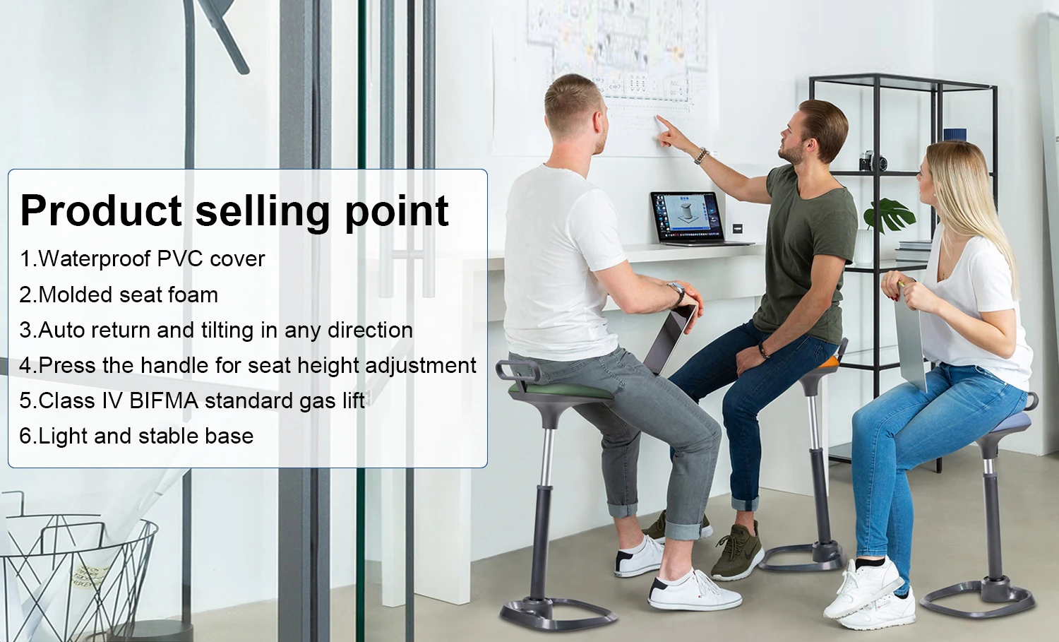 ZERO Standing Seat - Adjustable Sit Stand Stool by SEATWELL
