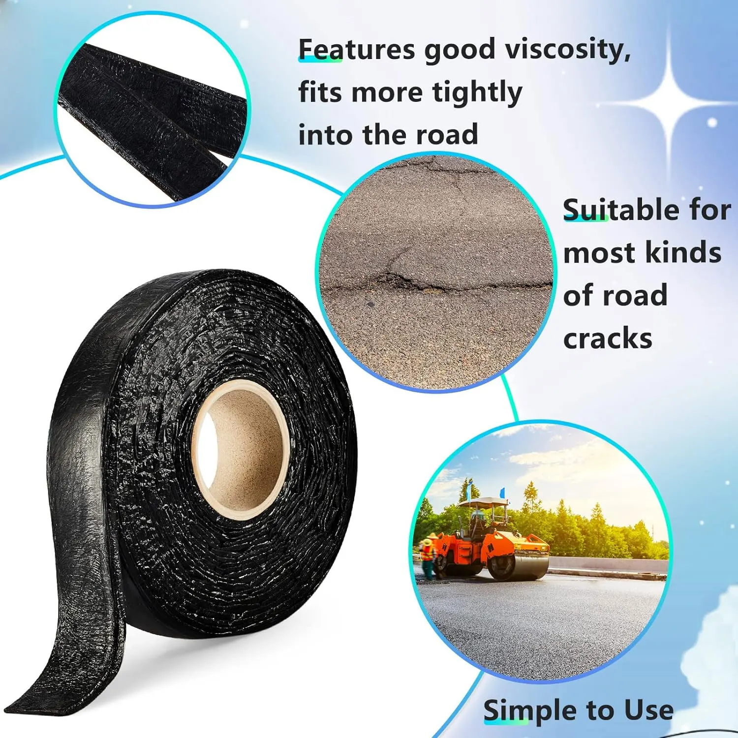Premium Bitumen Asphalt Crack Repair Tape by Segomo Pte Ltd