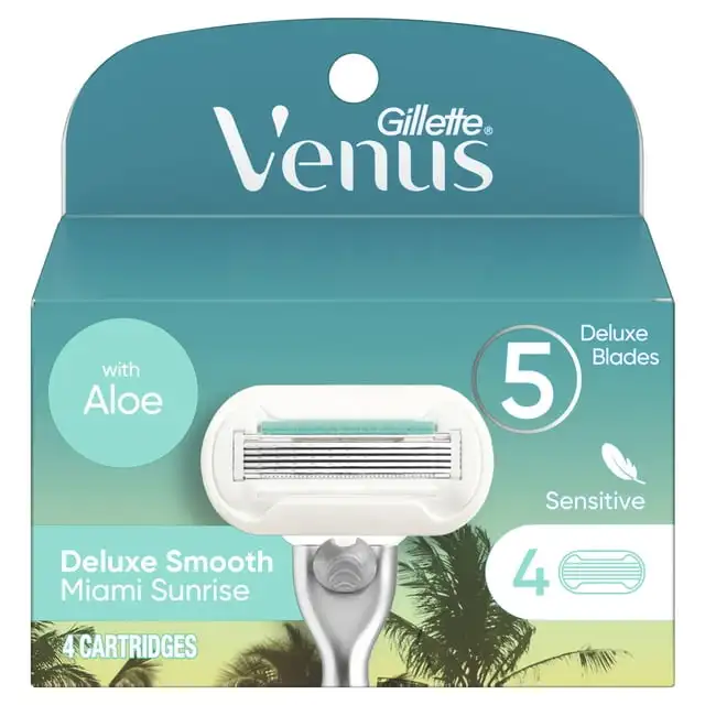Gillette Venus Deluxe Smooth Miami Sunrise Women's Shaver Refill - Buy ...