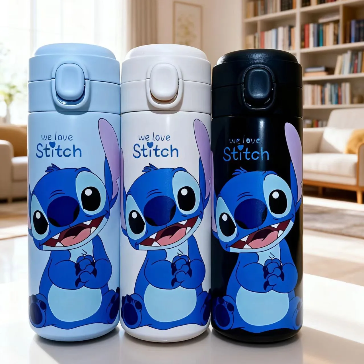 Stitch Cartoon Style 304 Stainless Steel Thermal Drink Cup Insulated ...