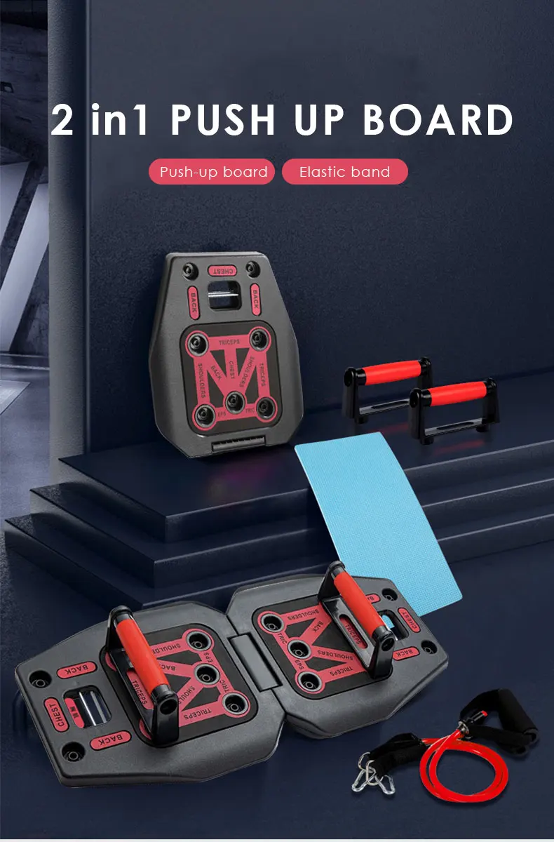 Home Gym Set 10 in 1 - Foldable Push up Board by OBG