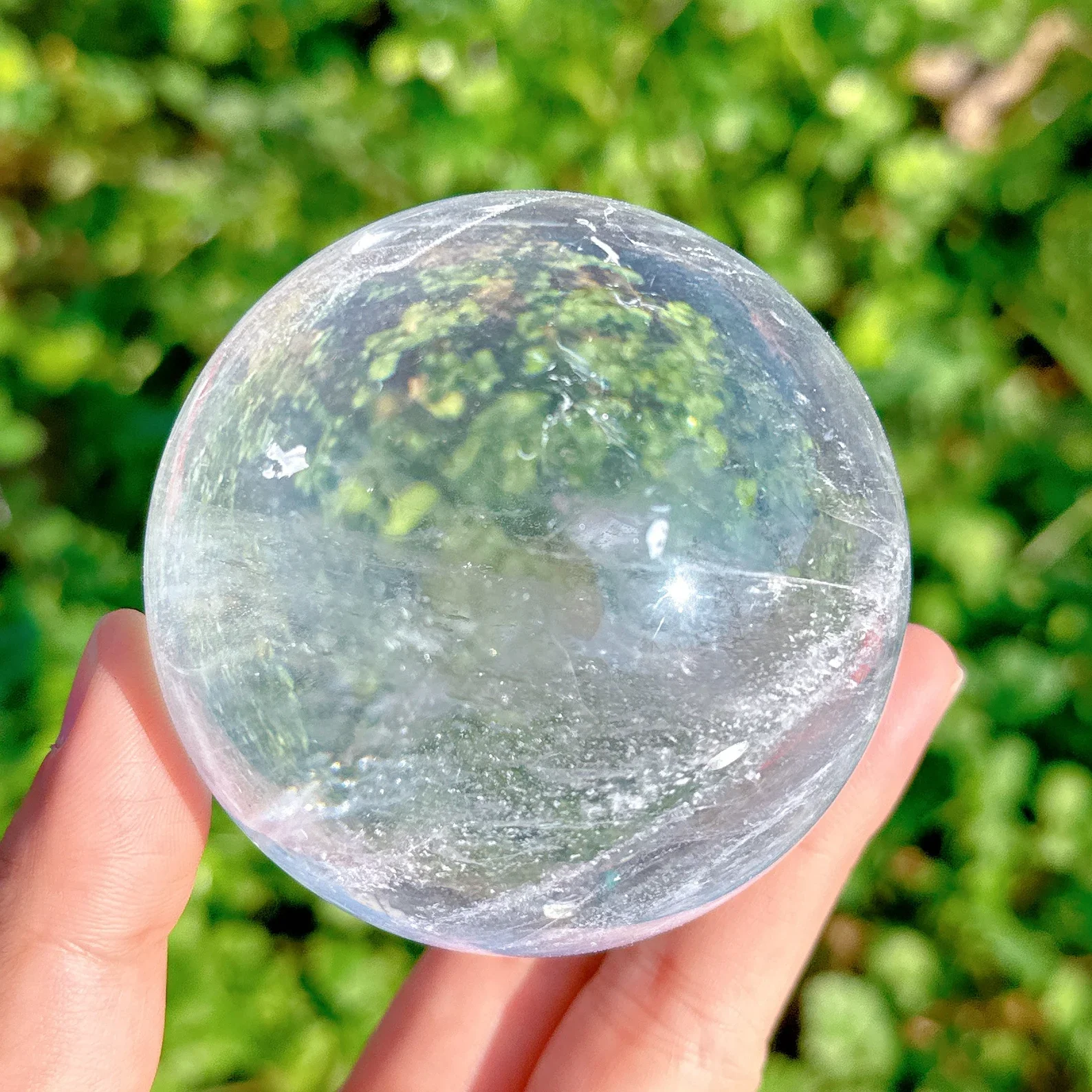 Beautiful Polished Clear Quartz Sphere 40-55mm Round Crystal For Home ...