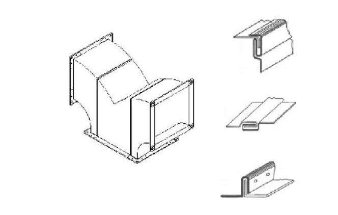 Rectangular Tee Duct In Sheet Steel In Ventilation System Best Quality ...