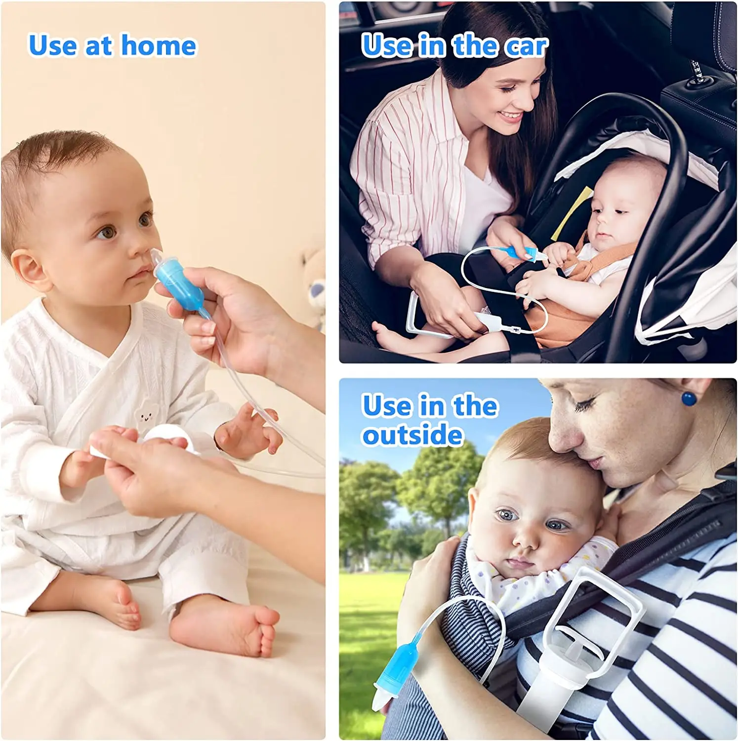 Manual Pull Nasal Aspirator Safe Sucker Newborn Baby Vacuum Suction ...