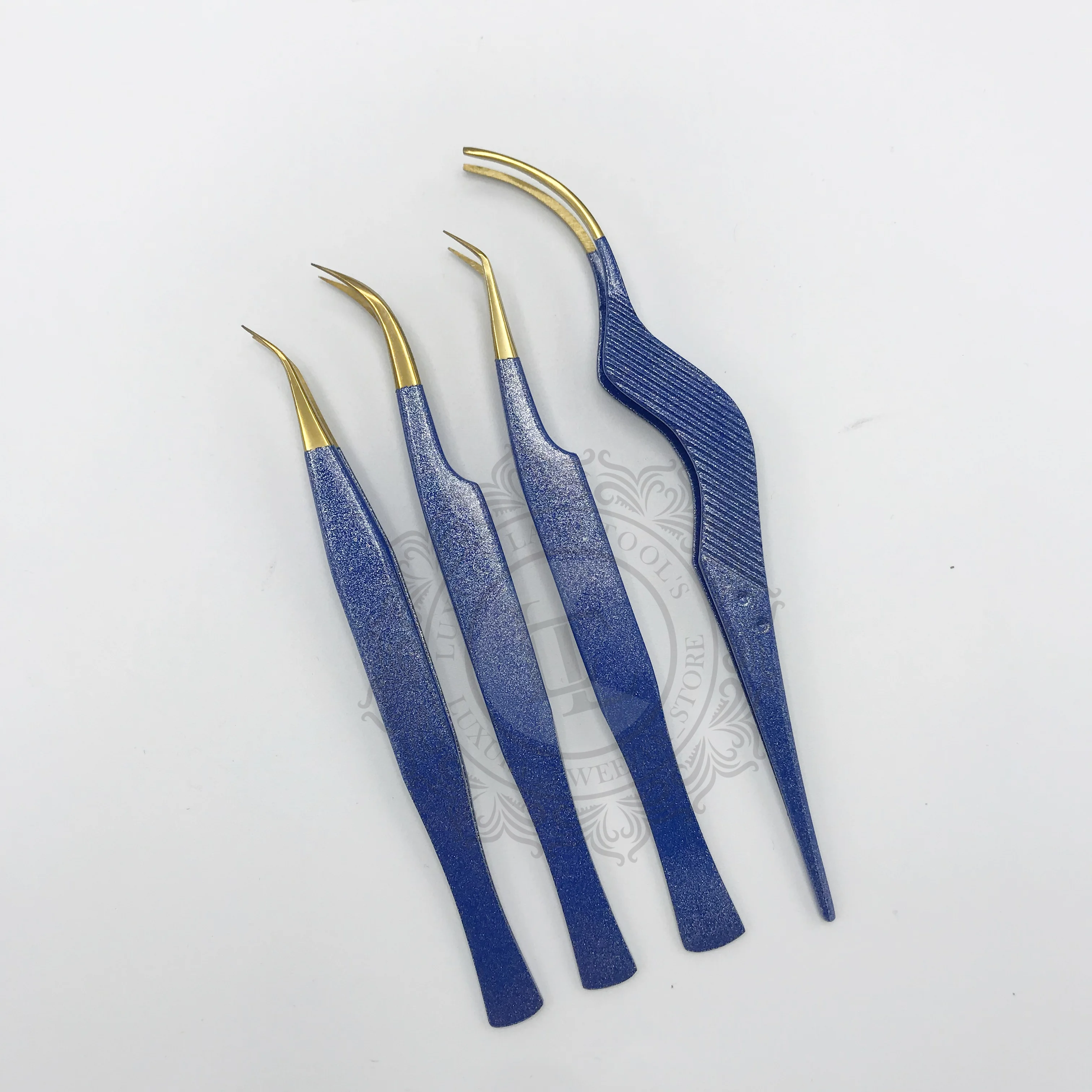 Fiber Tip 90 Degree Tweezers Customized Paper Coating Tweezer Silver ...