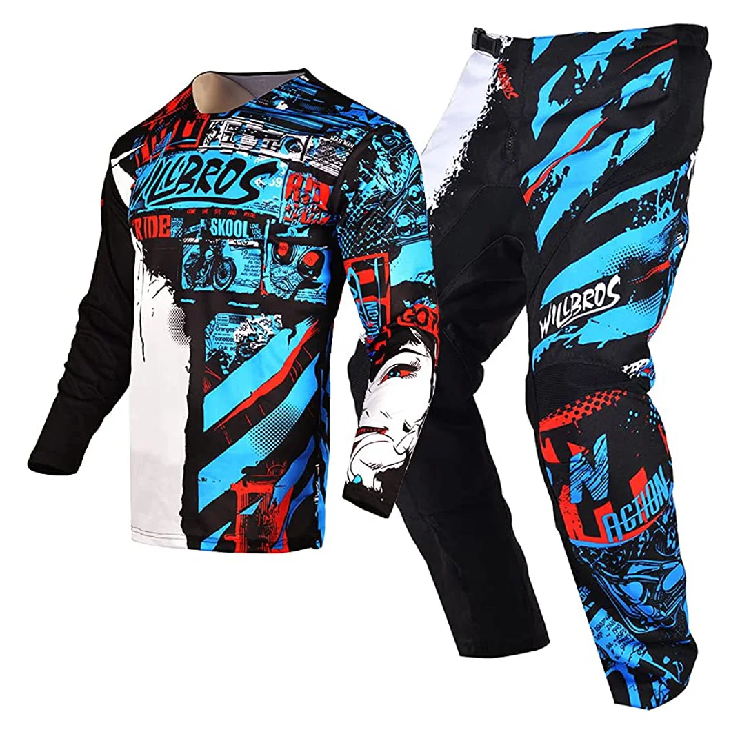 Custom Motocross Pants And Shirt Set Breathable Motocross Jersey ...