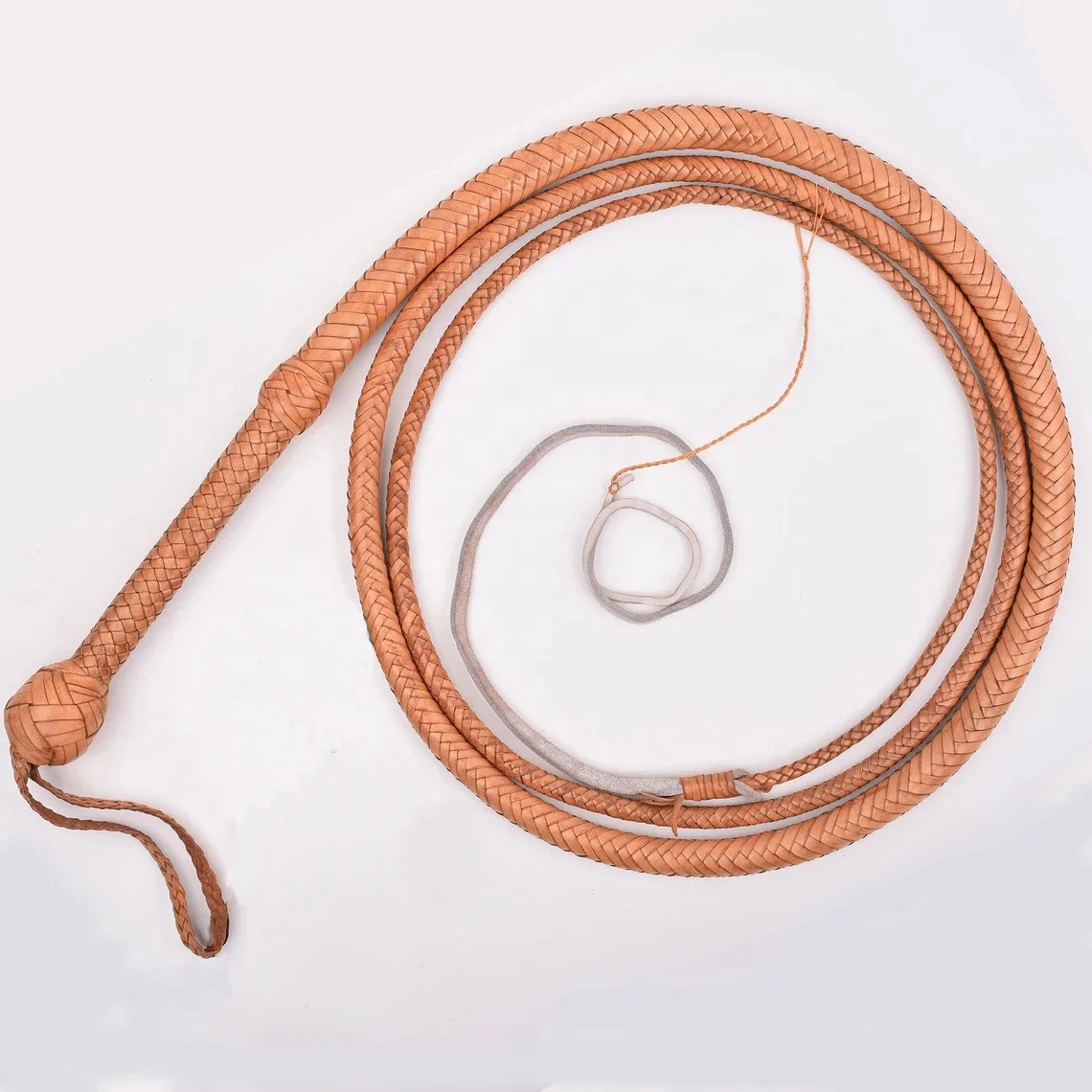 Natural Tan Kangaroo Hide Leather Bullwhip 12/16 Plait Custom Bull Whip ...