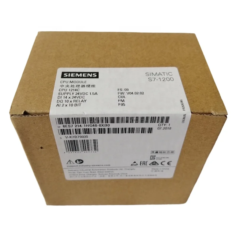 6ES7214-1HG40-0XB0 SIMATIC S7-1200 CPU 1214C Compact CPU Module in ...