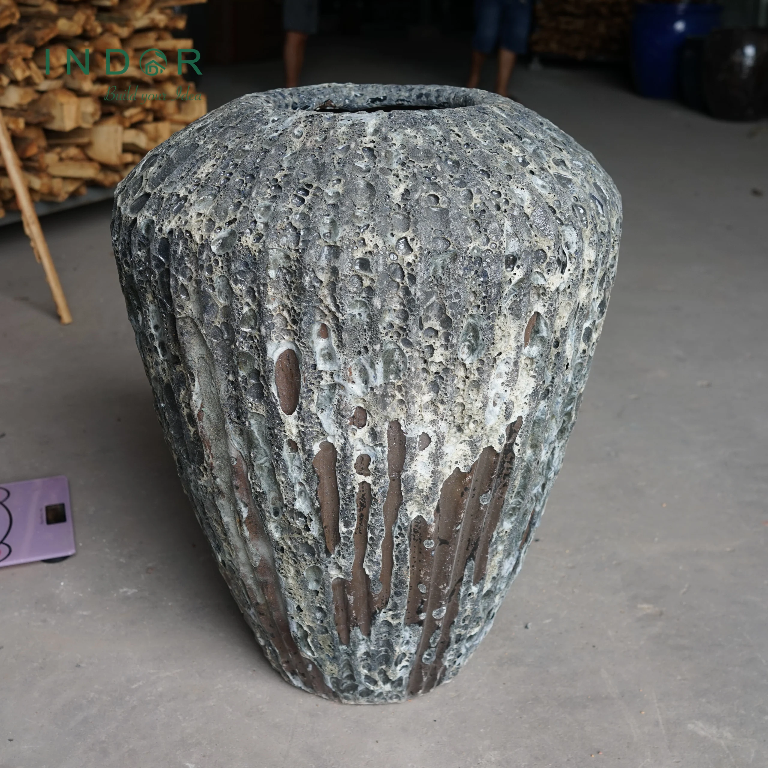 Antique Atlantic Style Tall Ceramic Vietnam Ocr75tps1 Grey Big Size ...