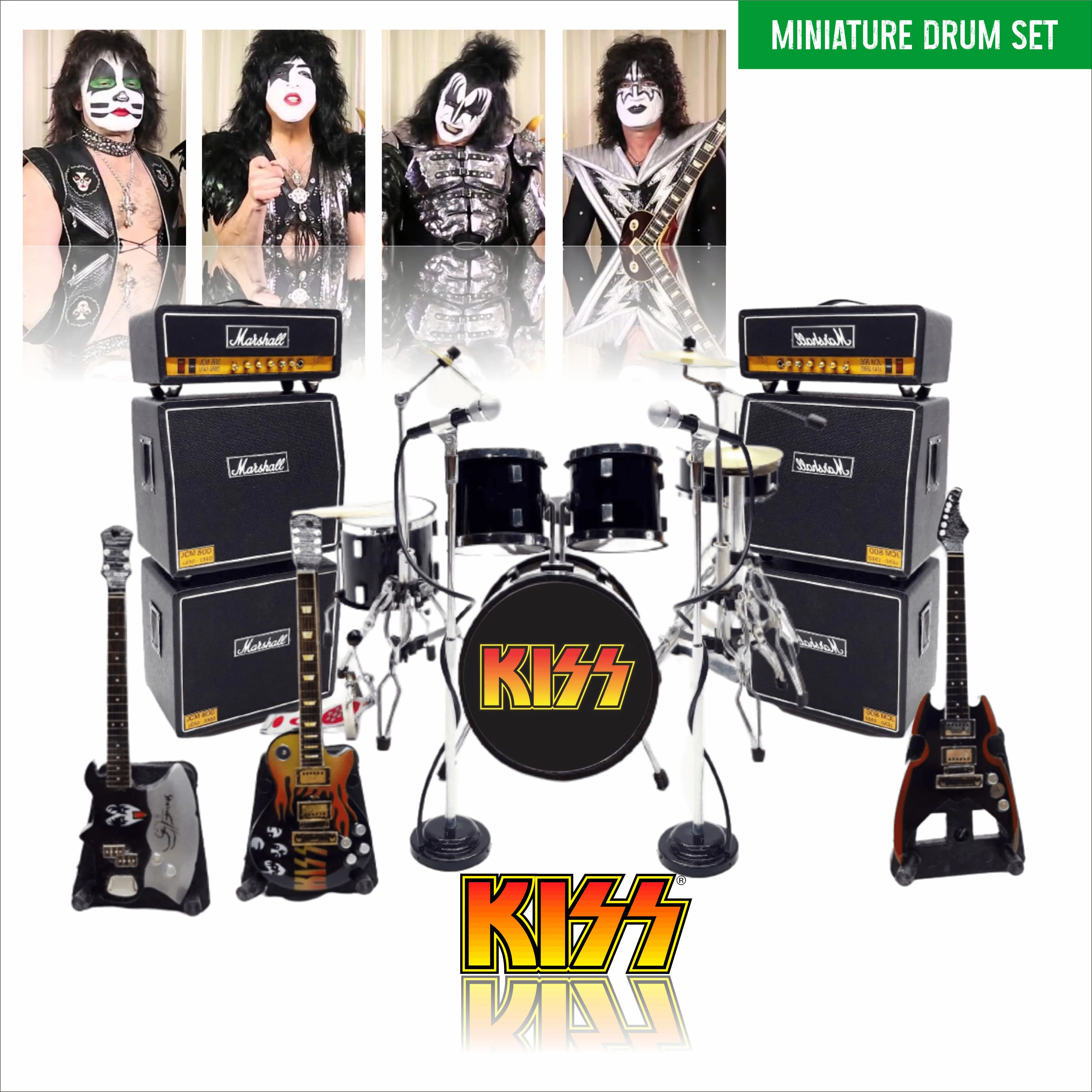 Miniature Drum Set Plus Guitar And Sound Kiss - Buy Miniature Drum Set ...