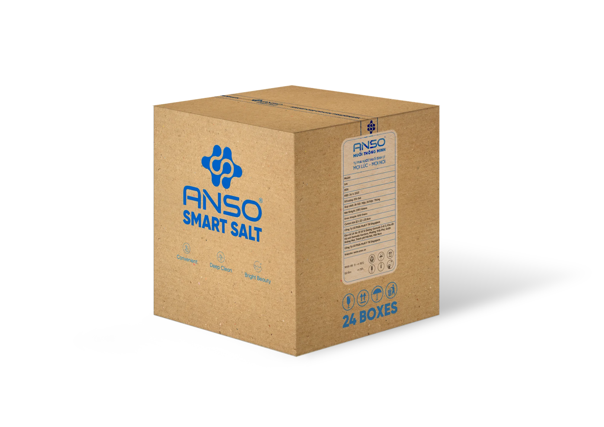 Mouthwash Box 24 Saline Packet 4.5g Eogas Version Anso Saline Solution ...