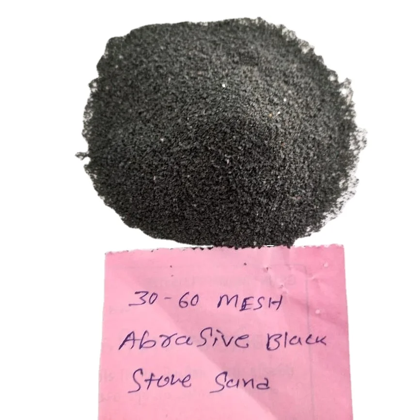 Sand blasting 30-60 mesh grit powder black stone grit and sand garnet ...