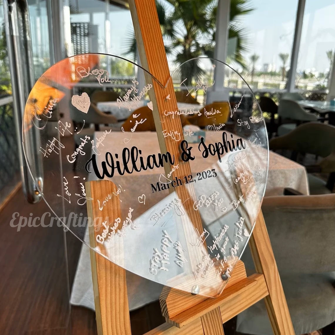 Uv Printed Acrylic Wedding Welcome Sign Customized Clear Acrylic ...