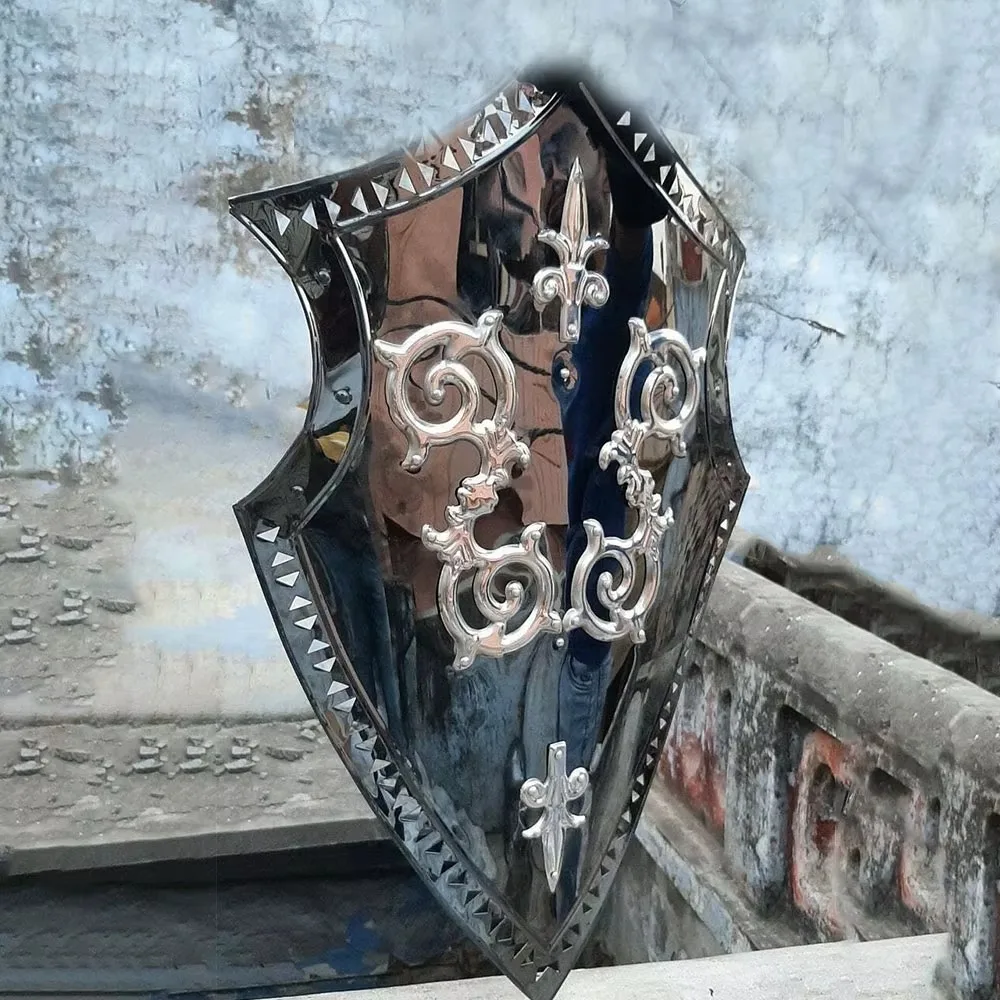 22 Inch Stainless Steel Medieval Warrior Handmade Viking Shield Cosplay ...