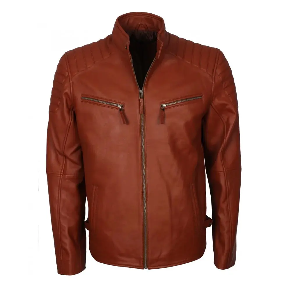 Pure Leather Fancy Fashion And Racing Men's Jackets Quick Drying ...