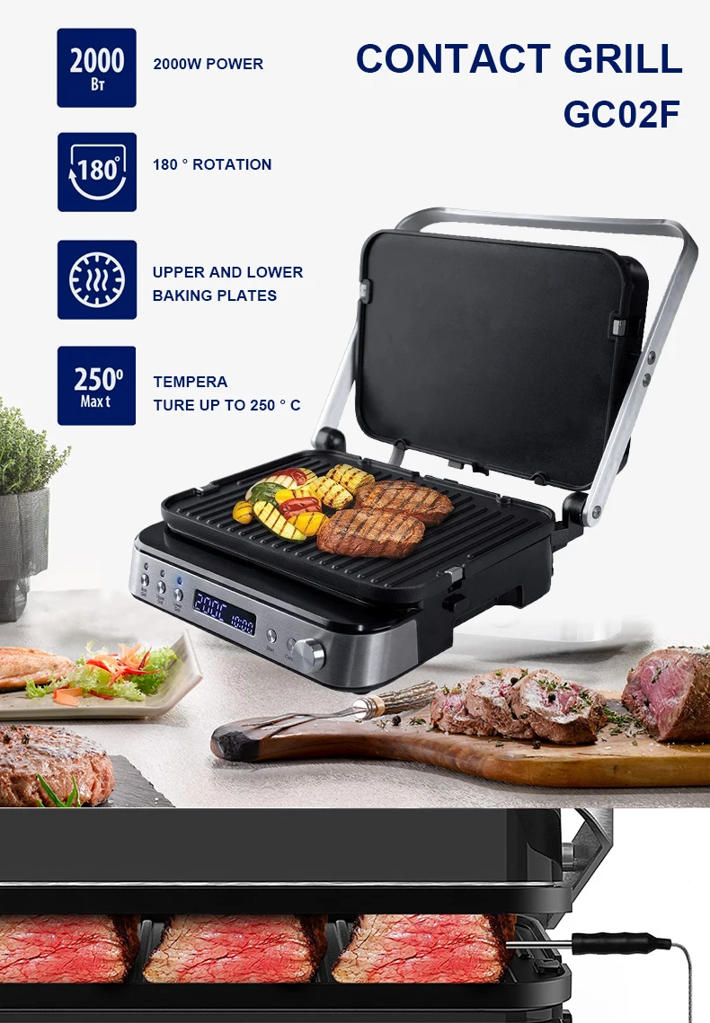 Sandwich Maker Toaster Bread Oven Electric Grill Meat Steak Hamburger ...